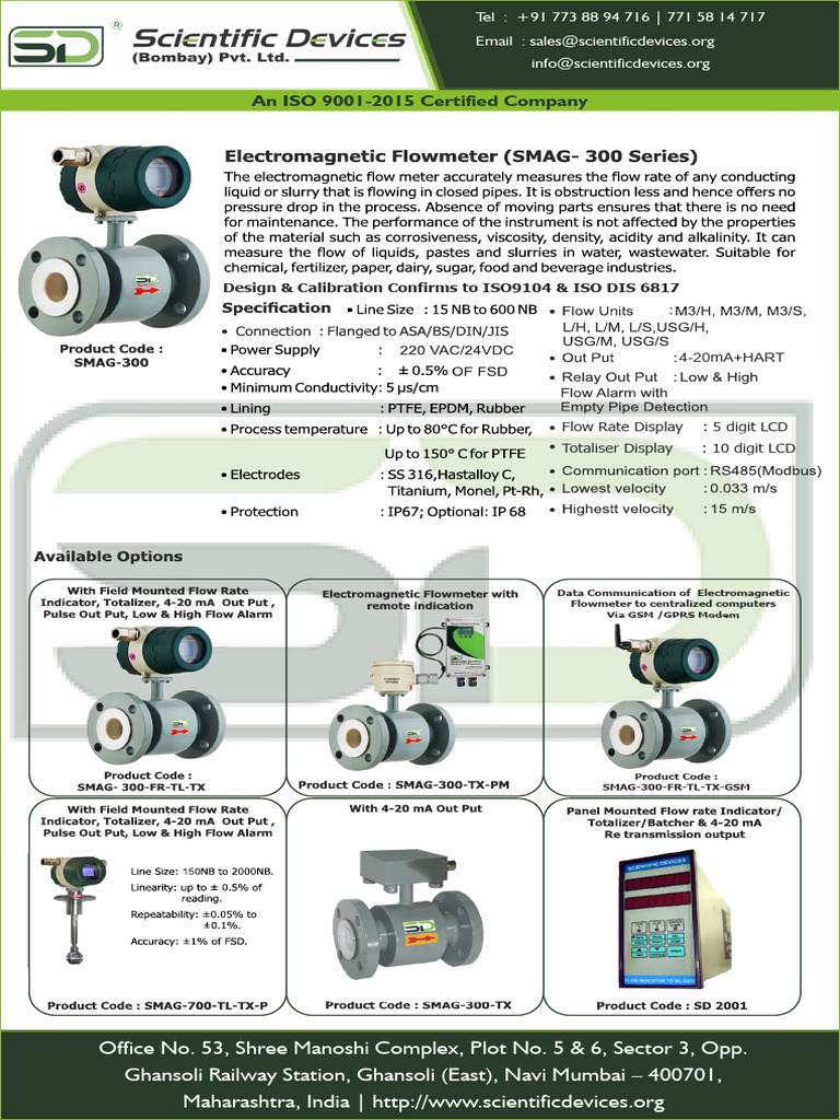 Electromagnetic Flow Meter | PDF