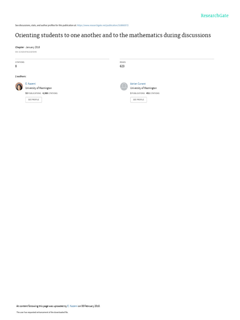 Kazemi Cunard Orienting Chpt11 | PDF