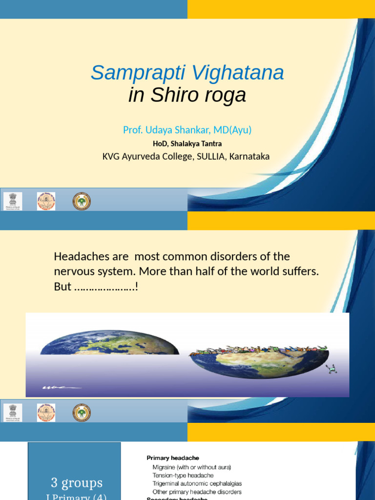 Samprapti Vighatana in Shiro Roga (Principles of Treating Headaches ...