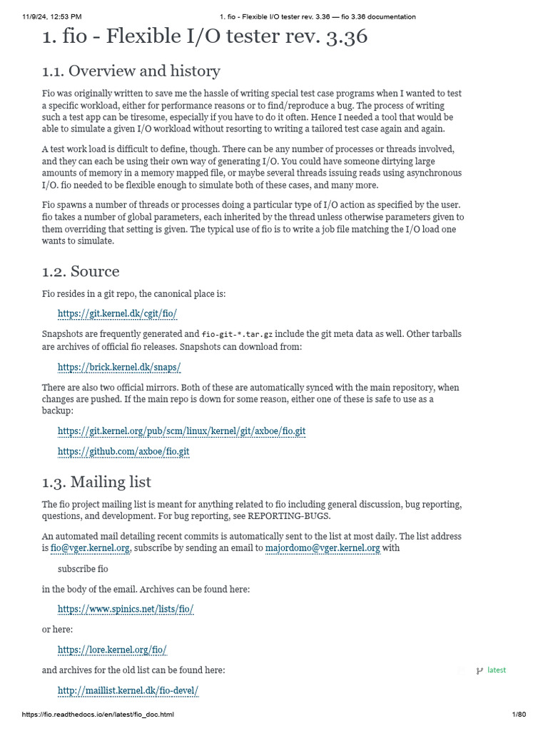 Fio - Flexible I - O Tester Rev. 3.36 - Fio 3.36 Documentation | PDF ...