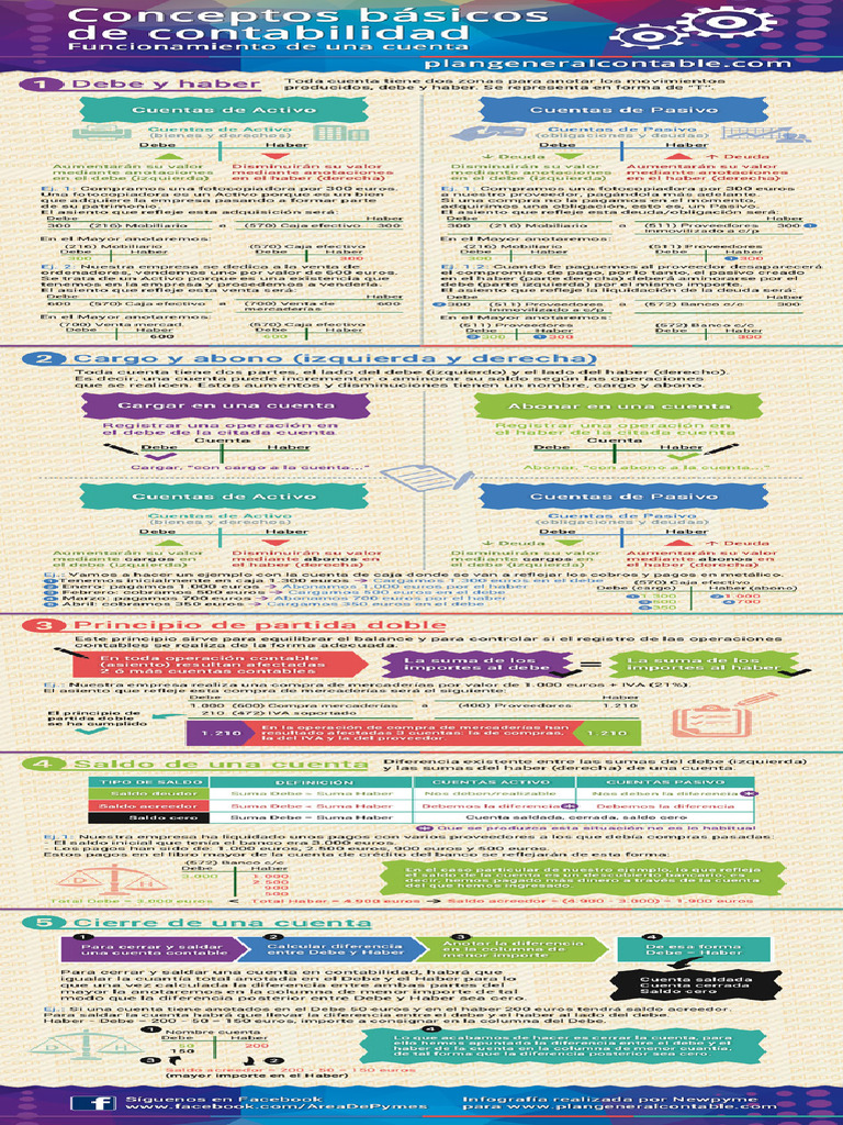 Infografia Conceptos Basicos Contabilidad | PDF