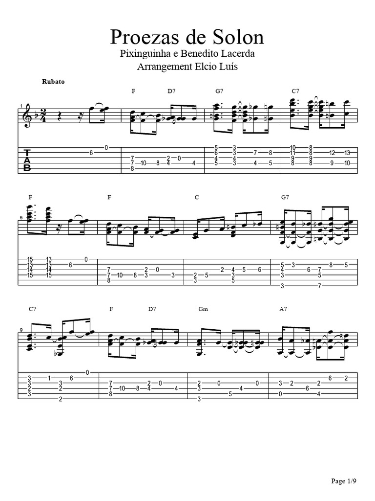 Proezas de Solon - Score | PDF