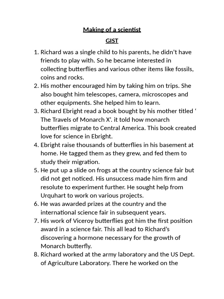 Making of A Scientist Notes | PDF | Cell (Biology) | Science