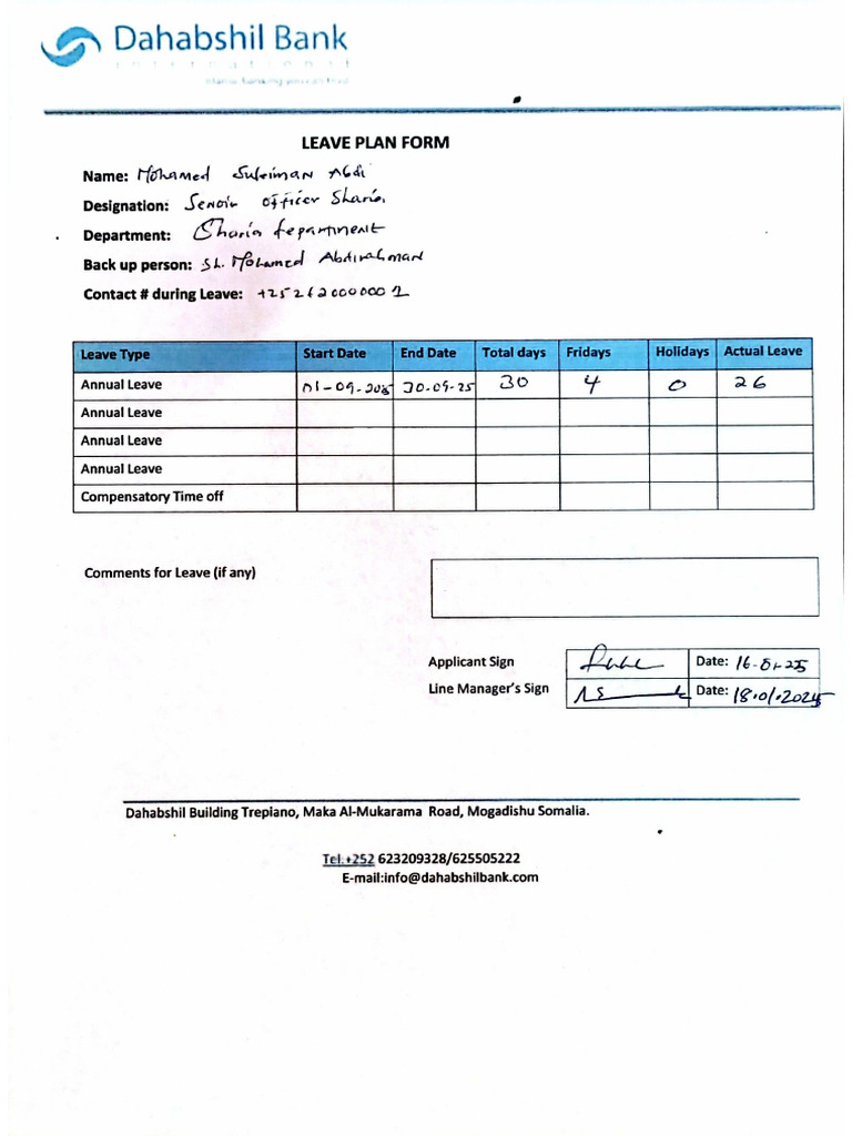 Leave Plan-Pages | PDF
