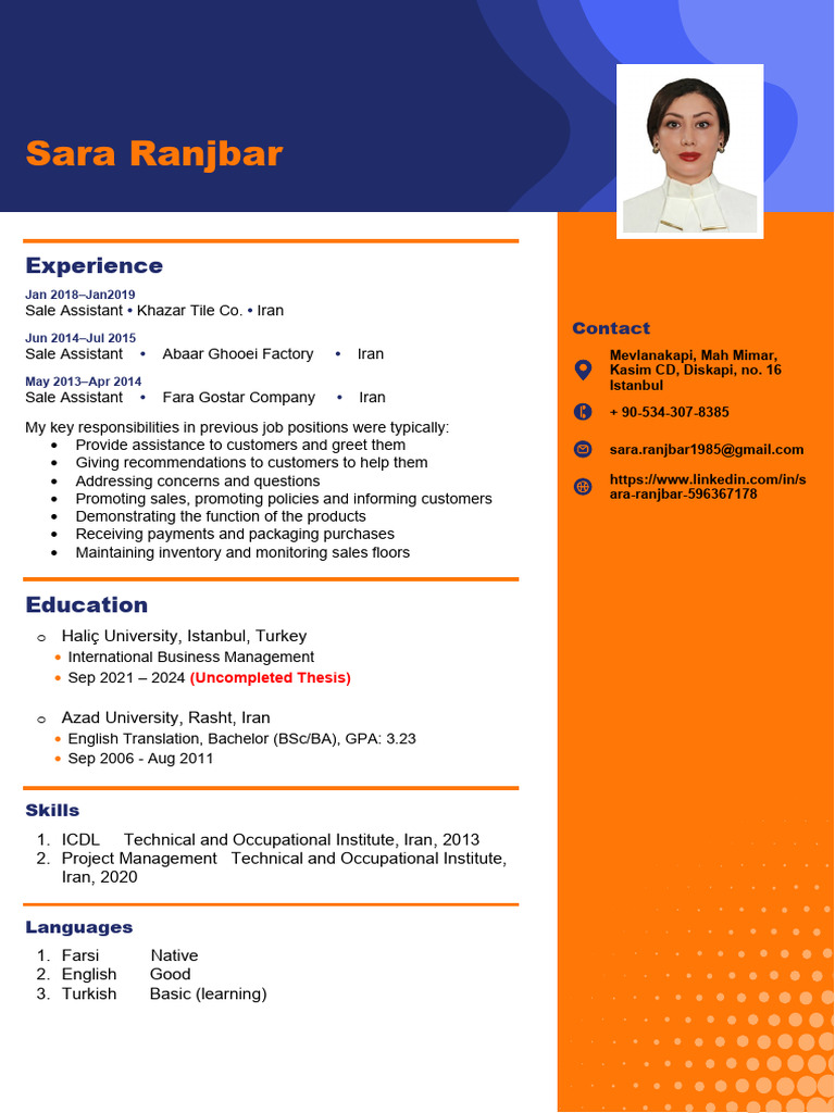 Sara CV | PDF