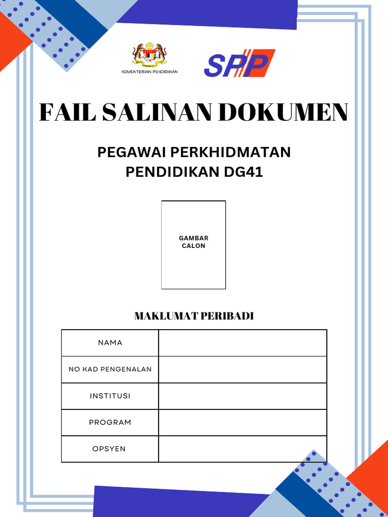 Front Page Fail Salinan Dokumen SPP - 240709 - 101643 | PDF