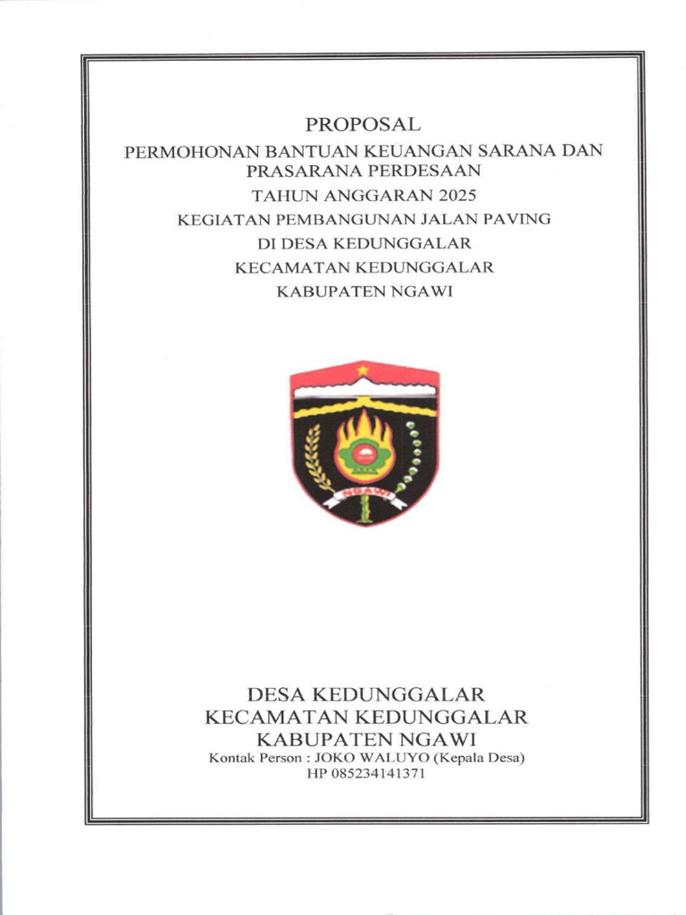 Contoh Proposal Fisik | PDF