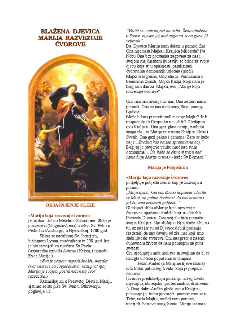 Marija Koja Razvezuje Čvorove | PDF