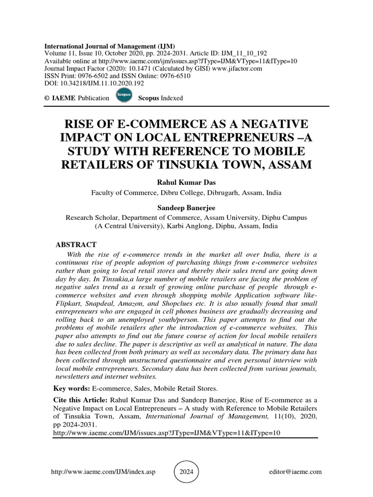 E-Commerce's Negative Impact on Local Retailers | PDF | E Commerce | Retail