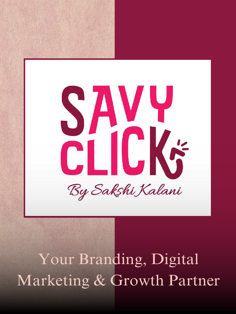 Savy Click Brochure Lowres | PDF | Digital Marketing | Marketing