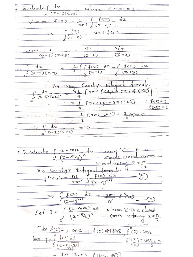 Complex Integration examples3 (1) | PDF