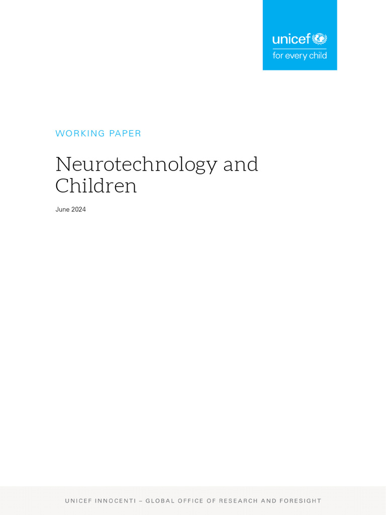 Neurotechnology's Impact on Children | PDF | Electroencephalography | Brain