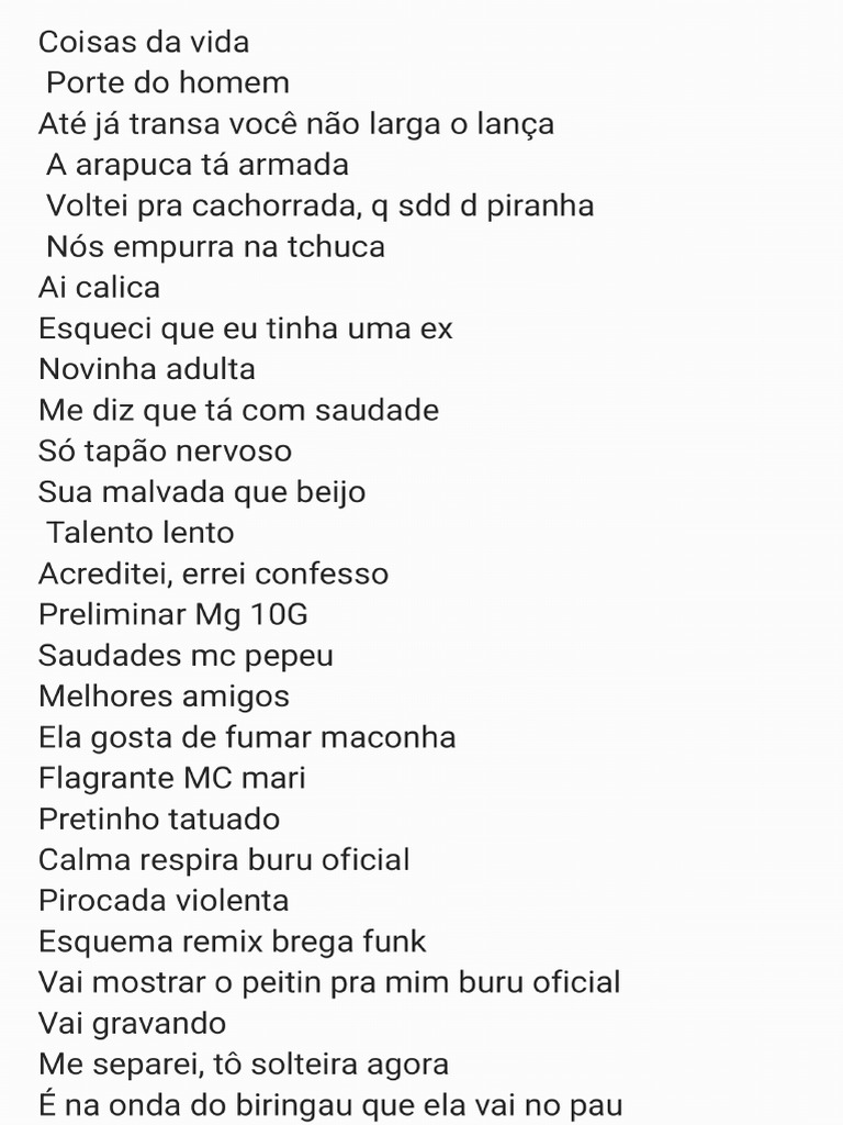 Brega Funk Names - 221220 - 163437 | PDF