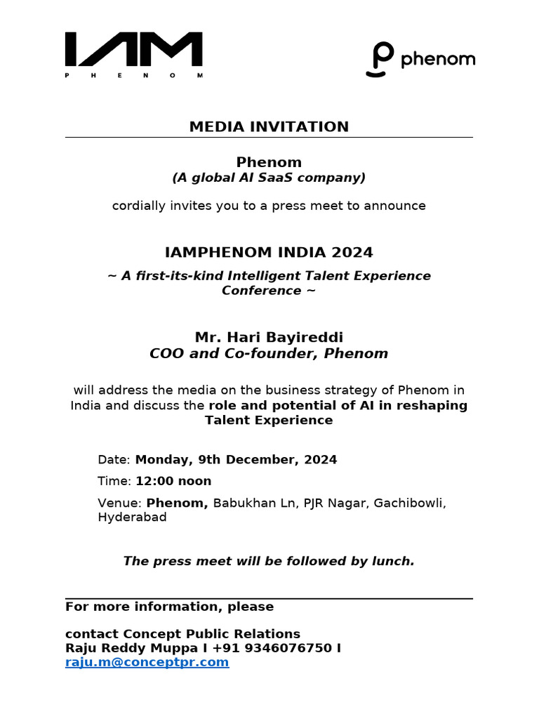 2024-Nov 27-Phenom Media Meet-Media Invitation.docx (1) | PDF