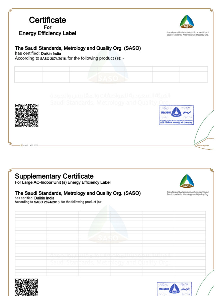 RXQ-ARYFK - 6,8,10,12,14,16 - SASO - KSA - Jan 2020-Jan 2023 - Certificate | PDF ...