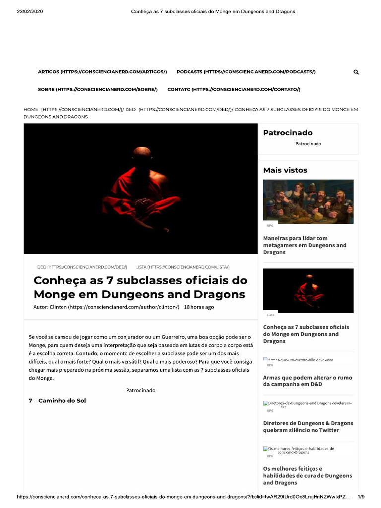 Monge Subclasses | PDF