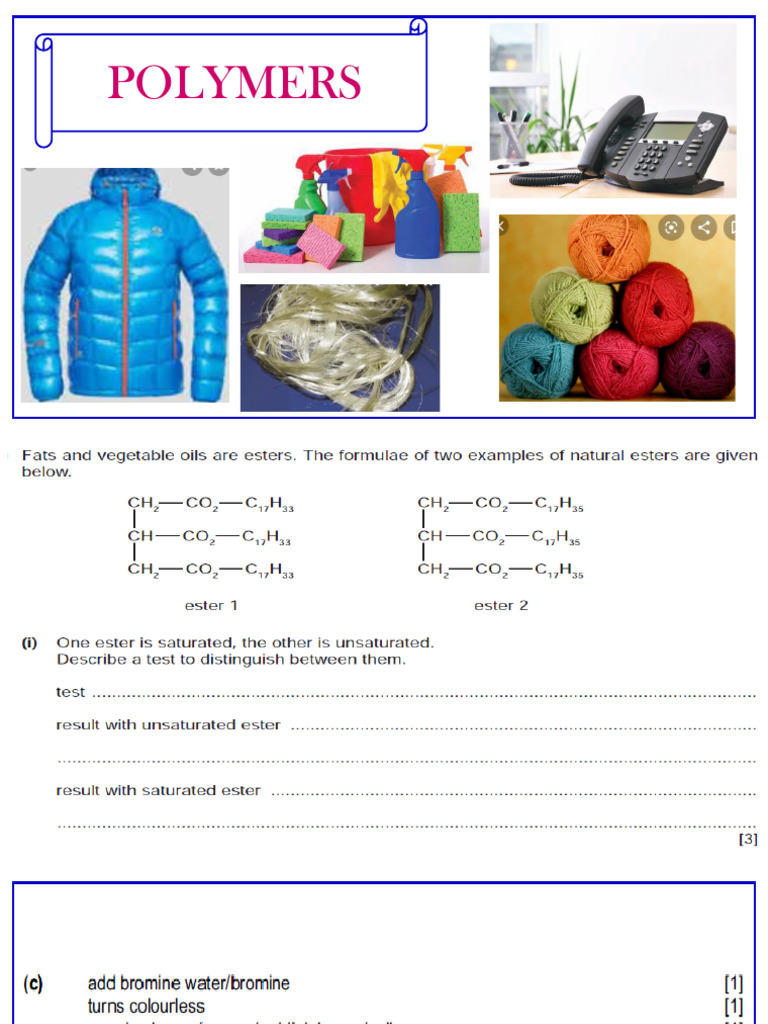 Polymers First Topic Chemistry | PDF