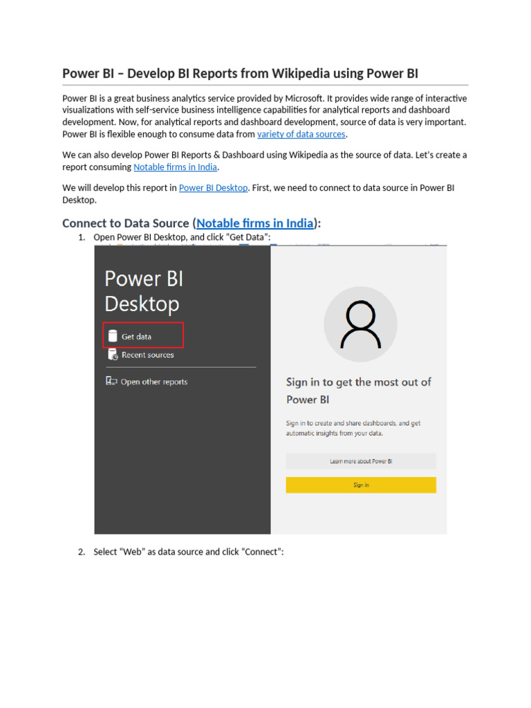 Power BI Report from Wikipedia Data | PDF | World Wide Web | Internet & Web