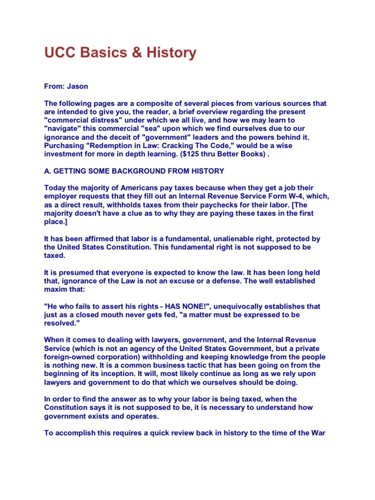 UCC Basics | PDF | United States Note | Bankruptcy