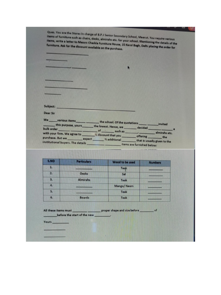 Placing Order Practice Ques | PDF