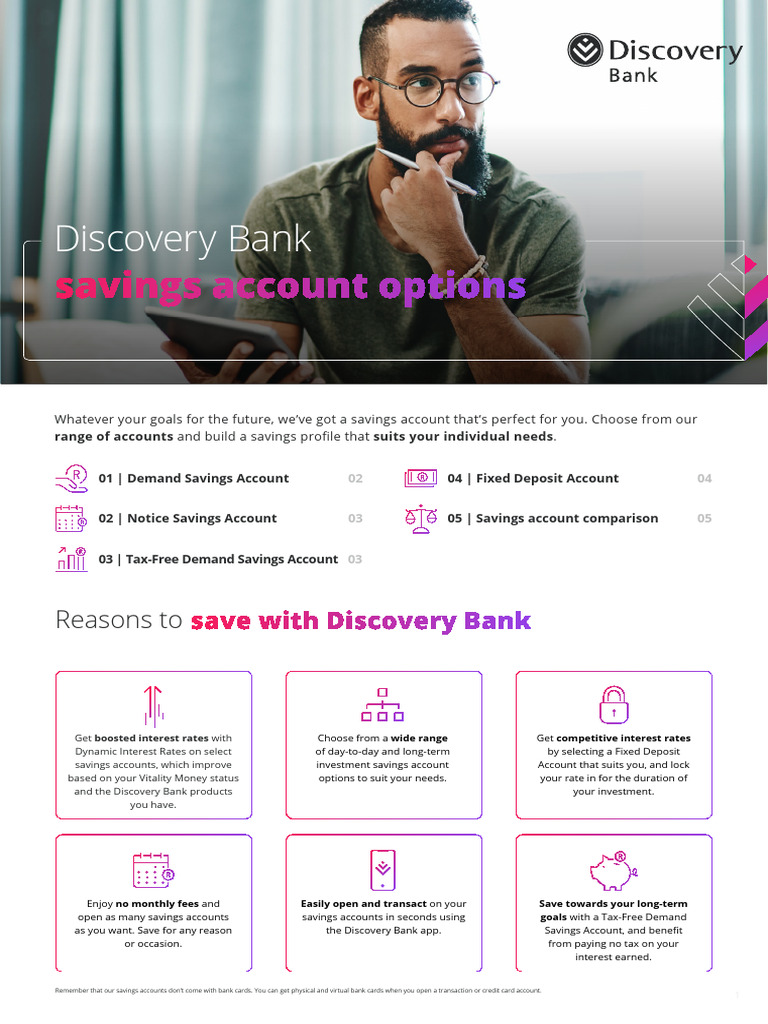 Discovery Bank Savings Account Options | PDF | Interest | Saving