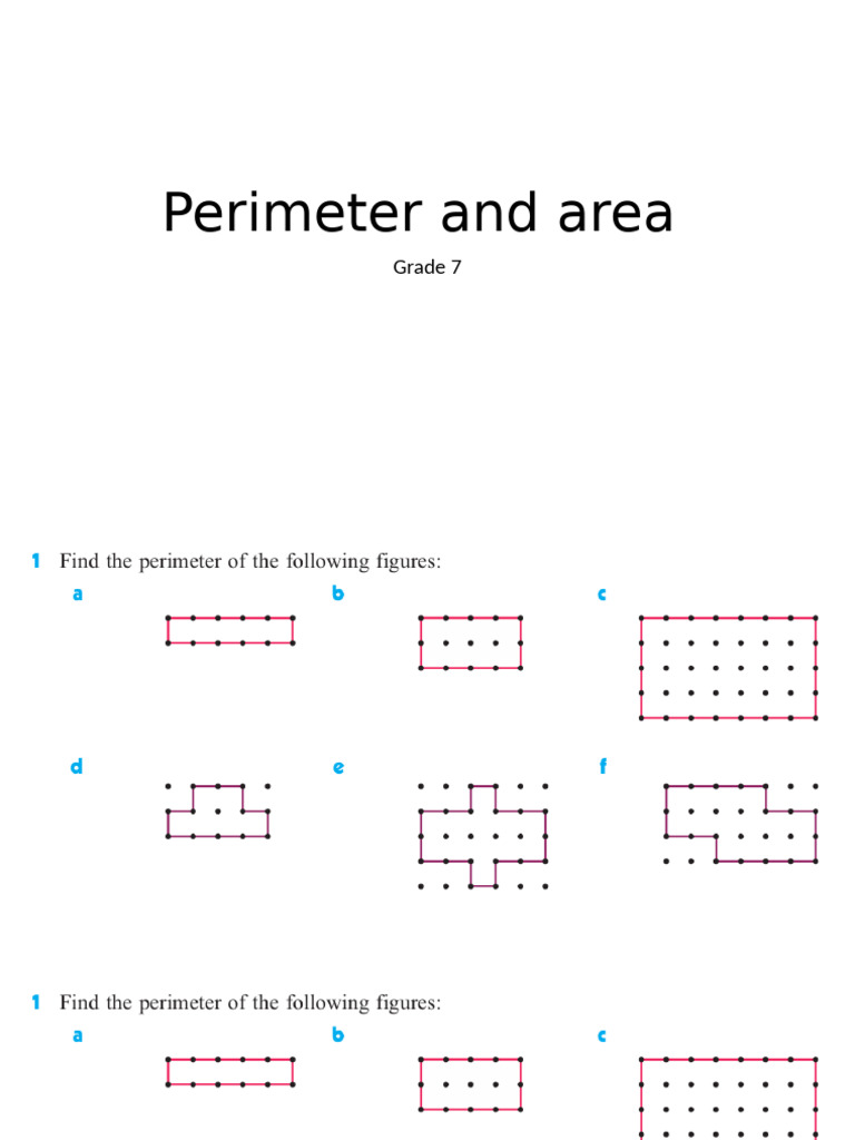 Perimeter and Area | PDF
