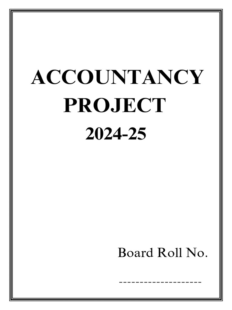 Accounts Cover Page PDF | PDF