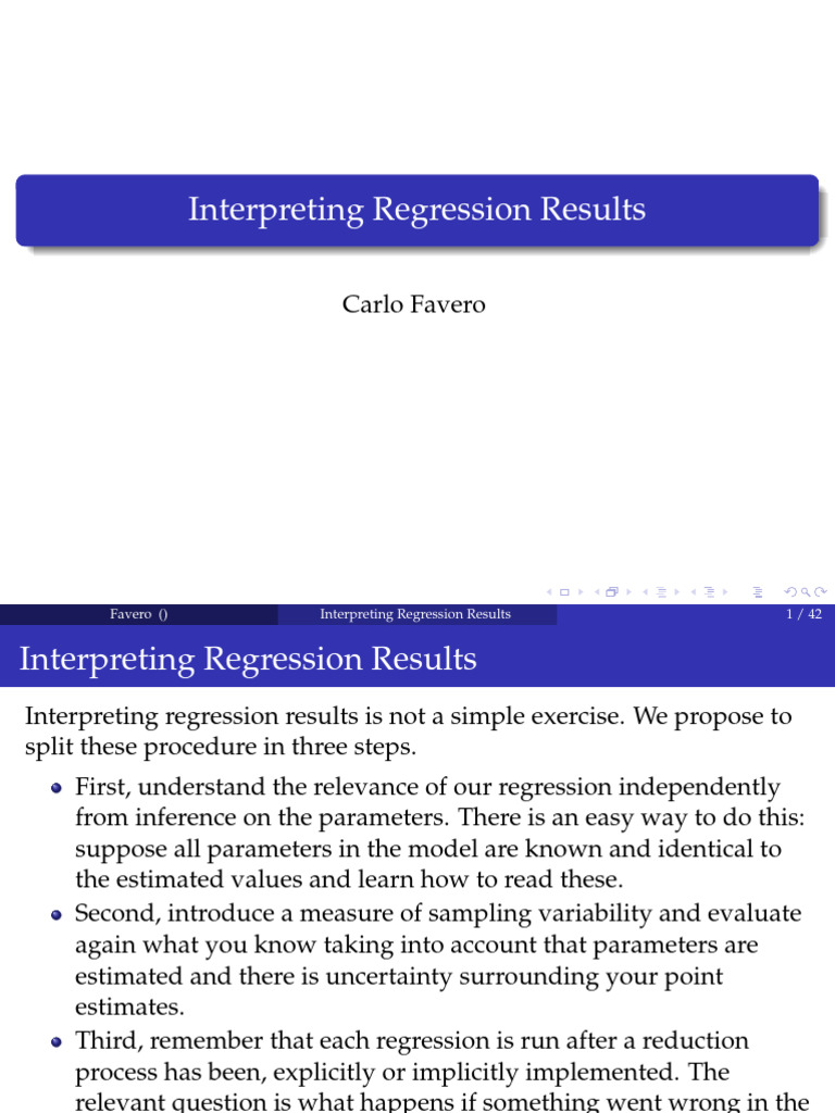 Interpreting Regression Results 1726479786 | PDF | Regression Analysis ...