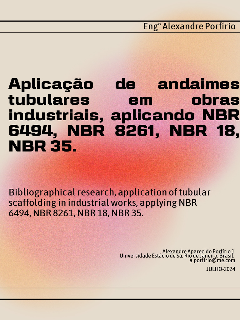 Ebook aplicação de andaimes tubulares em obras industriais, aplicando ... Ebook aplicação de andaimes tubulares em obras industriais, aplicando ...