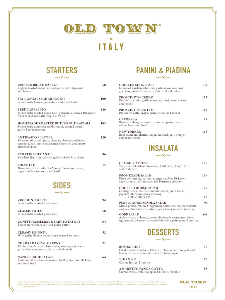 OTI Food-Menu Apr24 Web-1 | PDF | Pesto | Salad