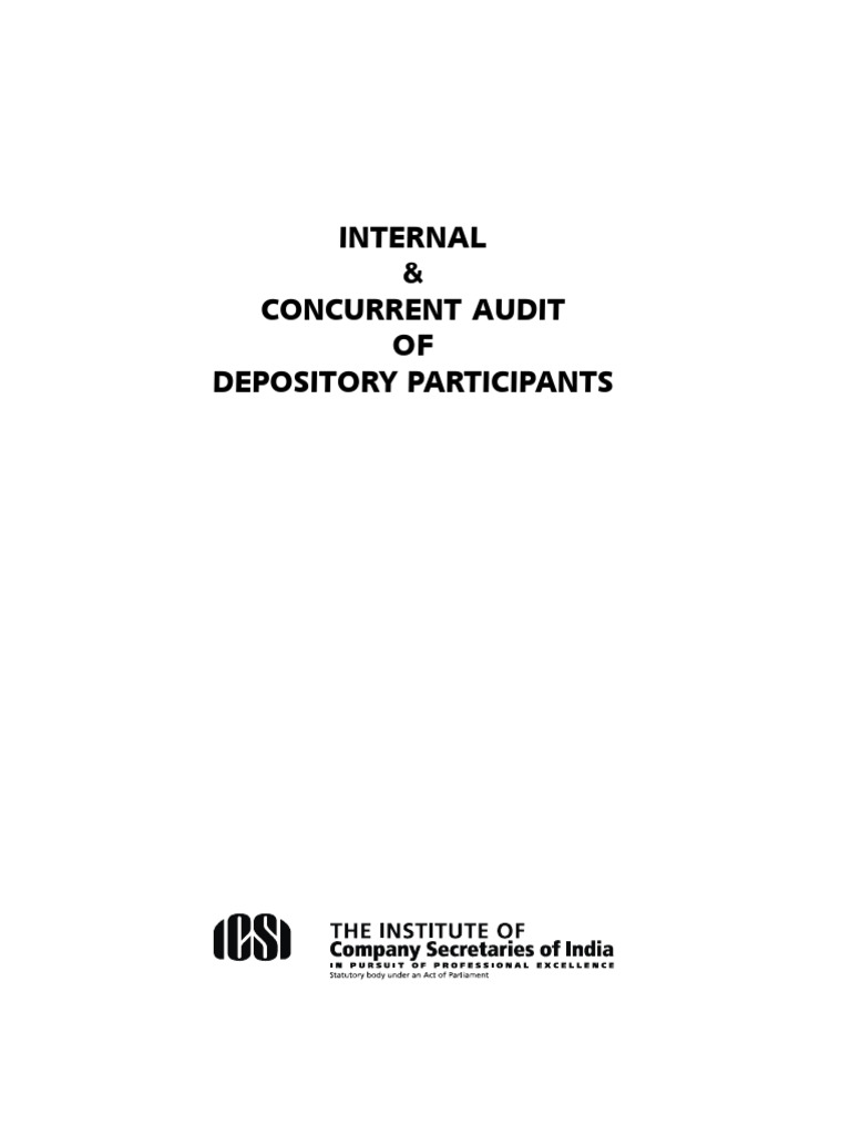 Internal & Concurrent Audit of Depository Participants | PDF | Securities (Finance) | Clearing ...