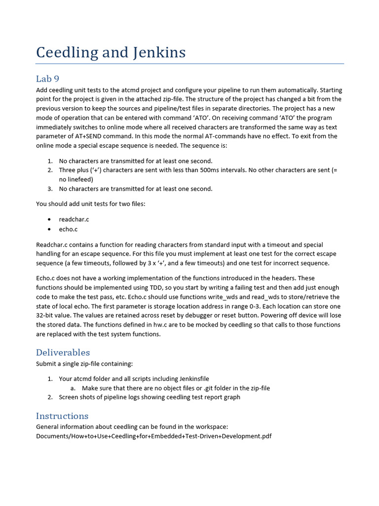 09 Ceedling and Jenkins | PDF | Directory (Computing) | Zip (File Format)