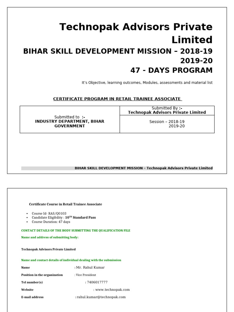 Retail Trainee Associate-47 Days | PDF | Merchandising | Point Of Sale