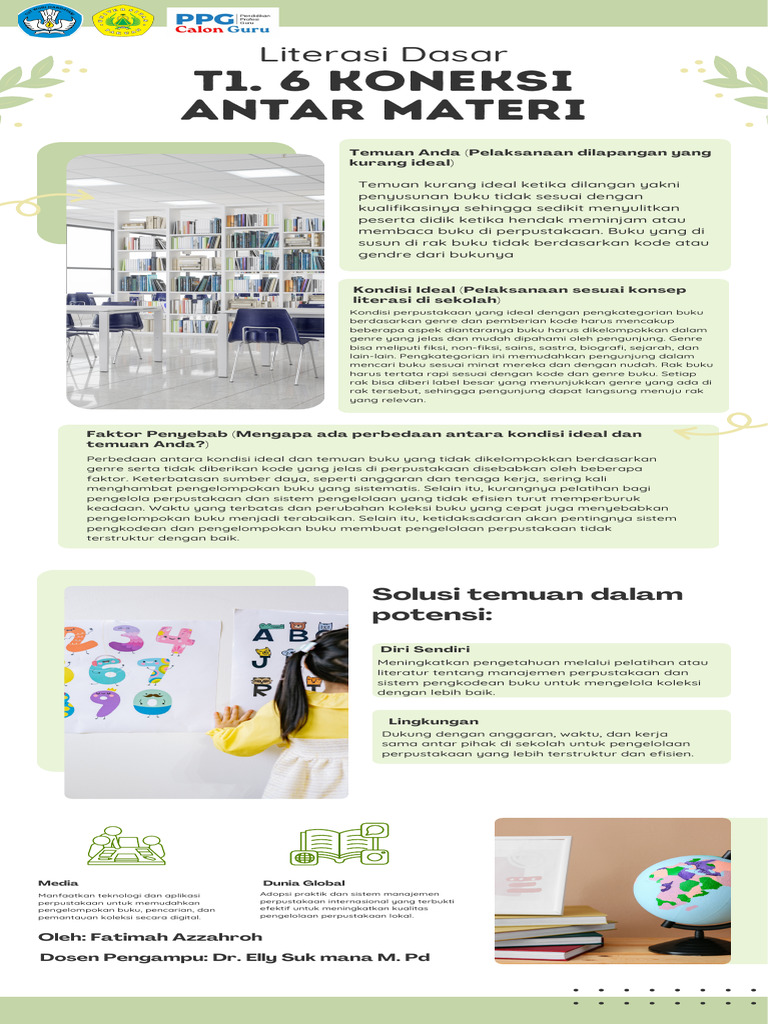 Infografis Hijau Dan Putih Tema Literasi Bahasa Indonesia Gaya ...