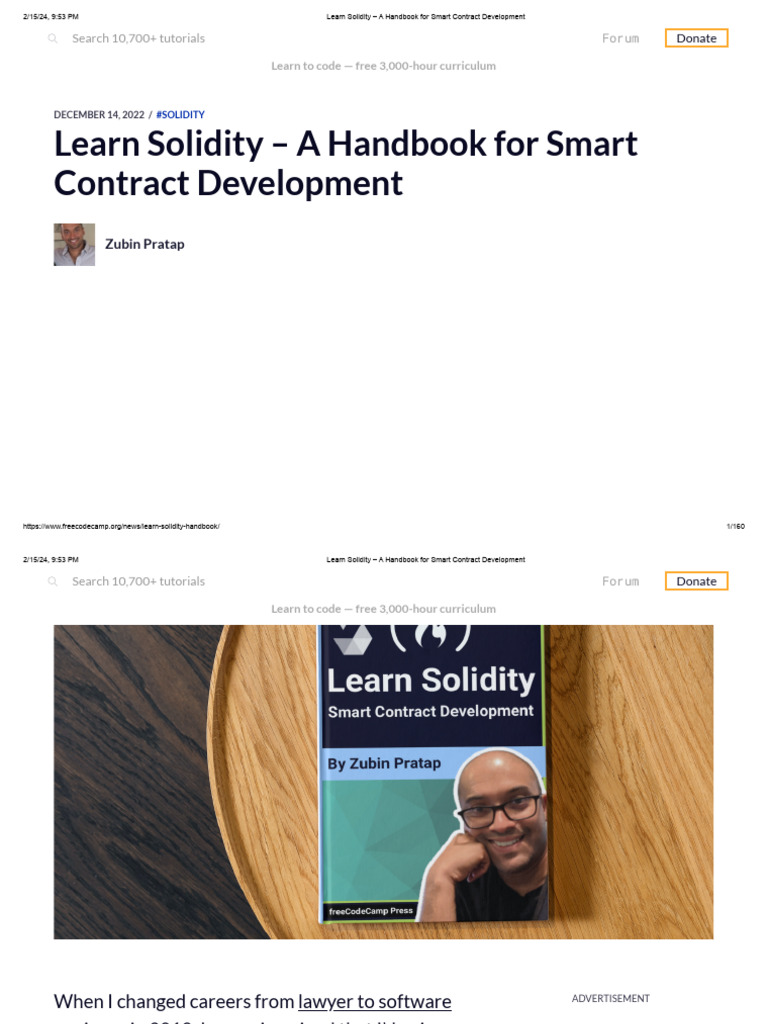 Learn Solidity – A Handbook for Smart Contract Development | PDF | Variable (Computer Science ...