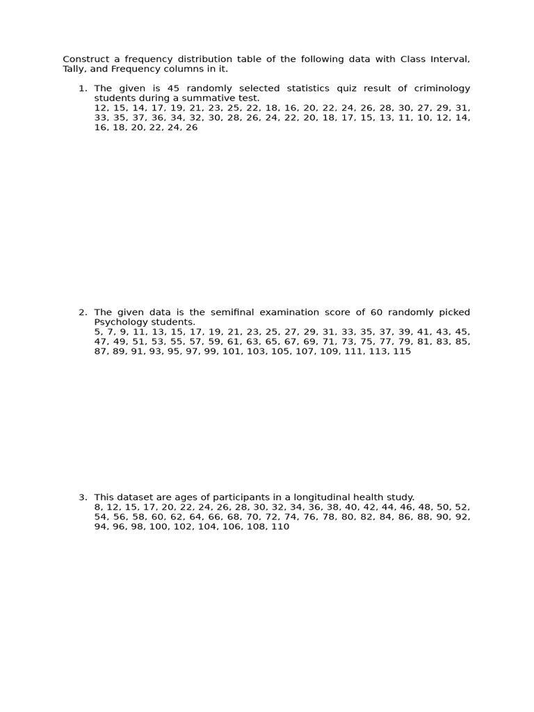 Frequency Distribution Tables Guide | PDF