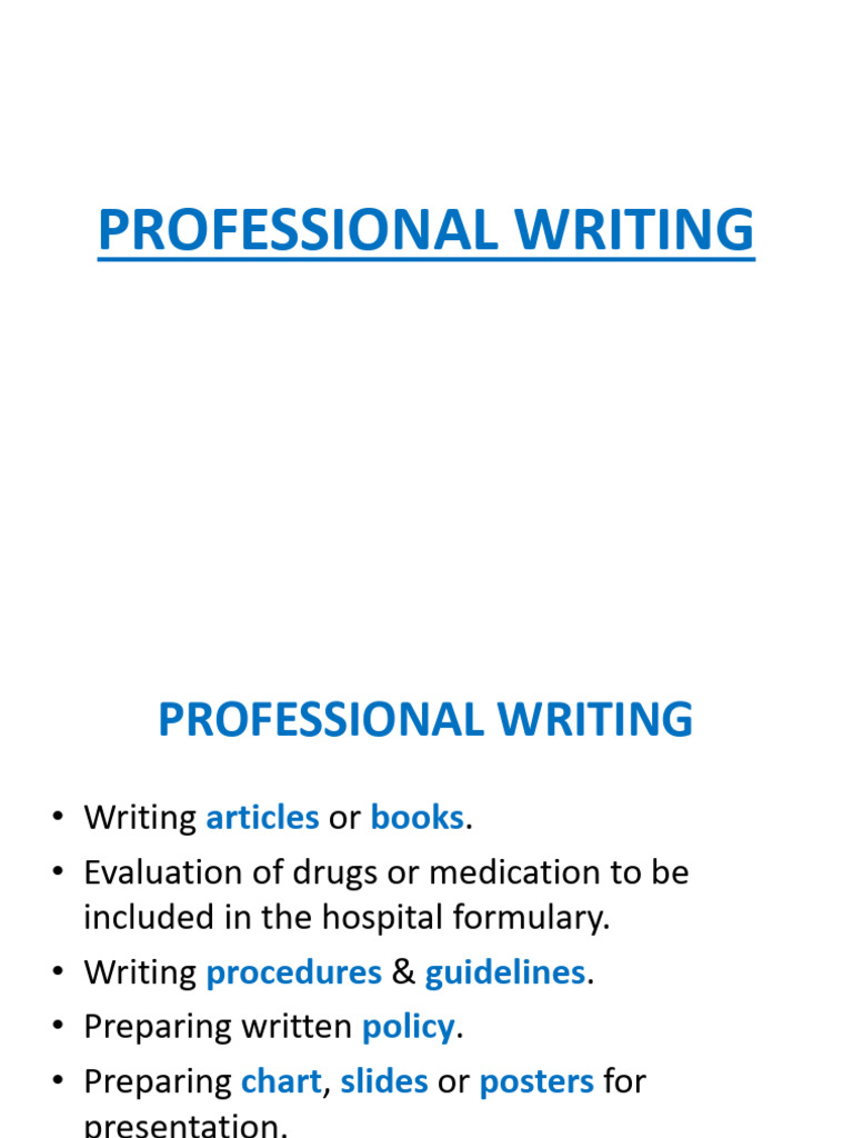 4 Professional Writing (3) - 250122 - 013057 | PDF | Pharmacy | Writing