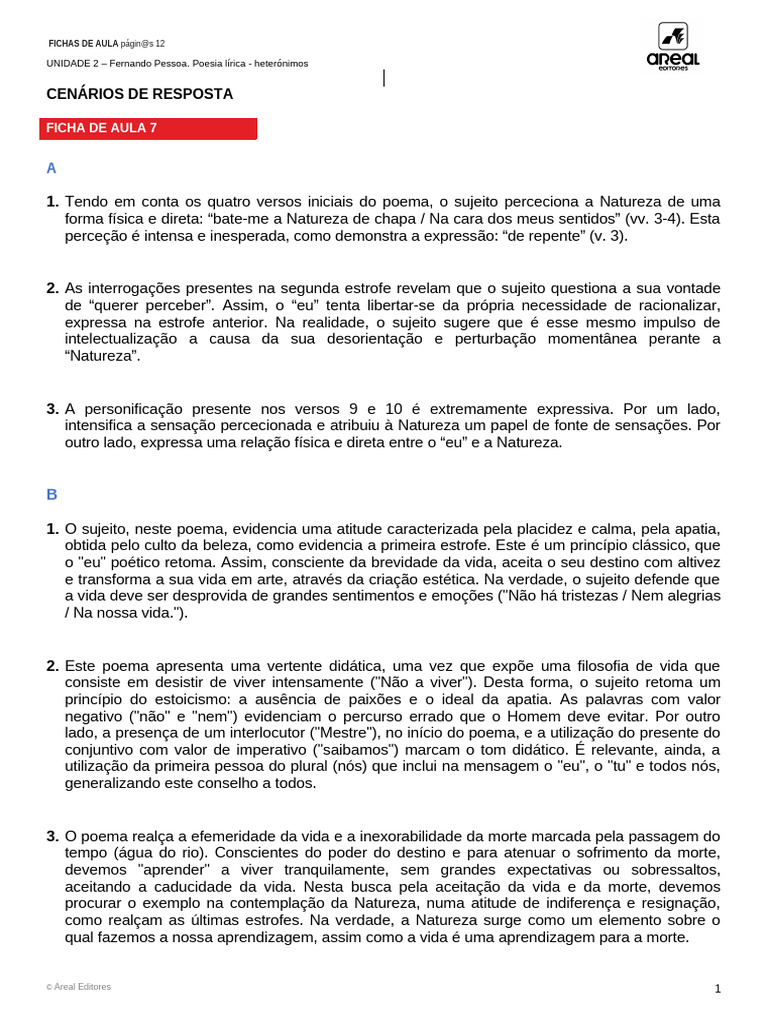 Ae Pag12 Fichas Aula Ficha7 Sol | PDF | Poesia