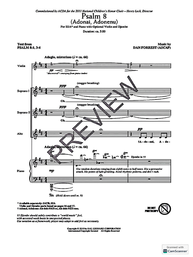 Dan Forrest Psalm 8 2 | PDF