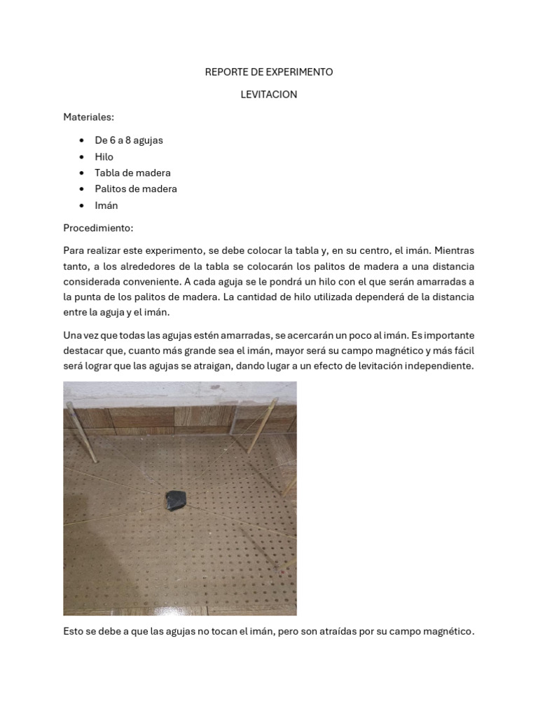 Reporte de Experimento | PDF