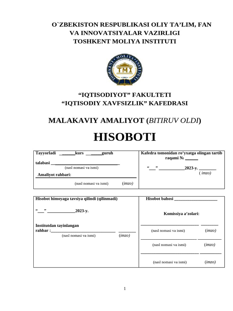 hisobot mp 4 (2) | PDF