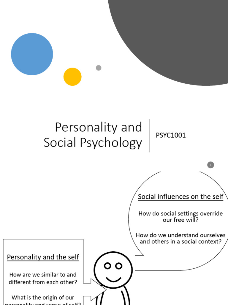 Lecture 9.5 Personality and Social Psychology | PDF | Id ...