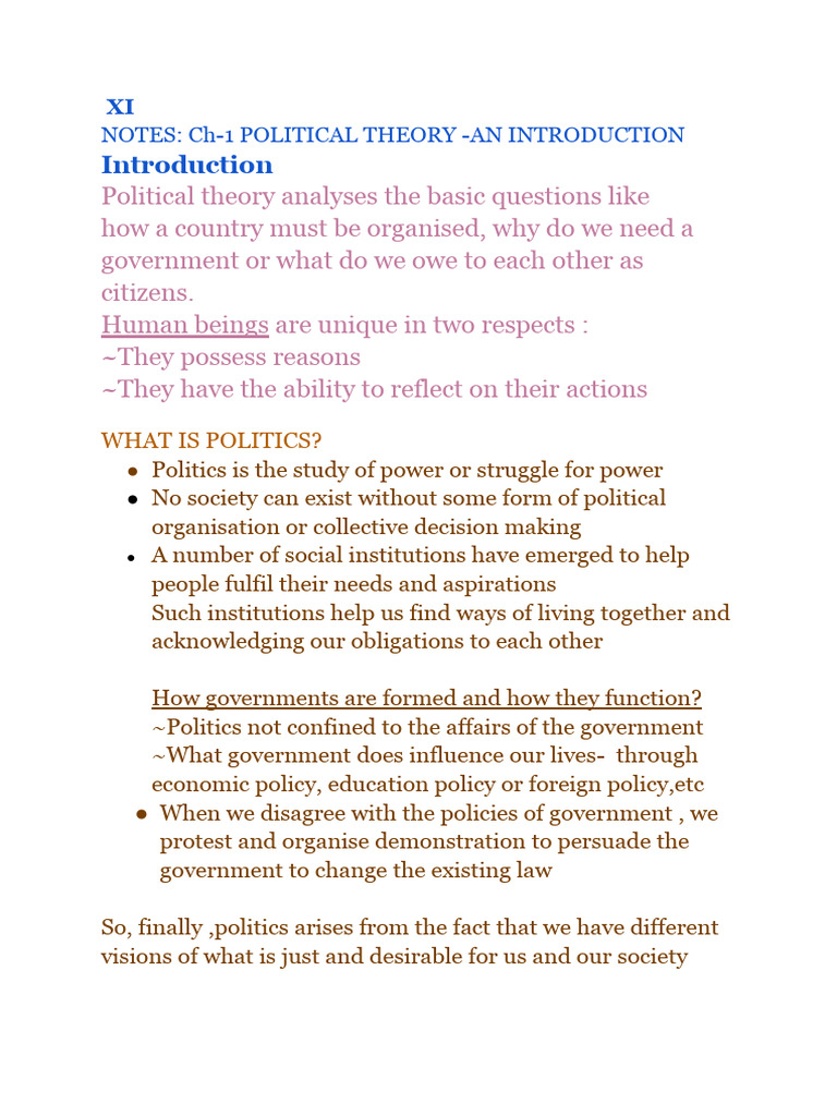 Understanding Political Theory Basics | PDF | Political Philosophy ...