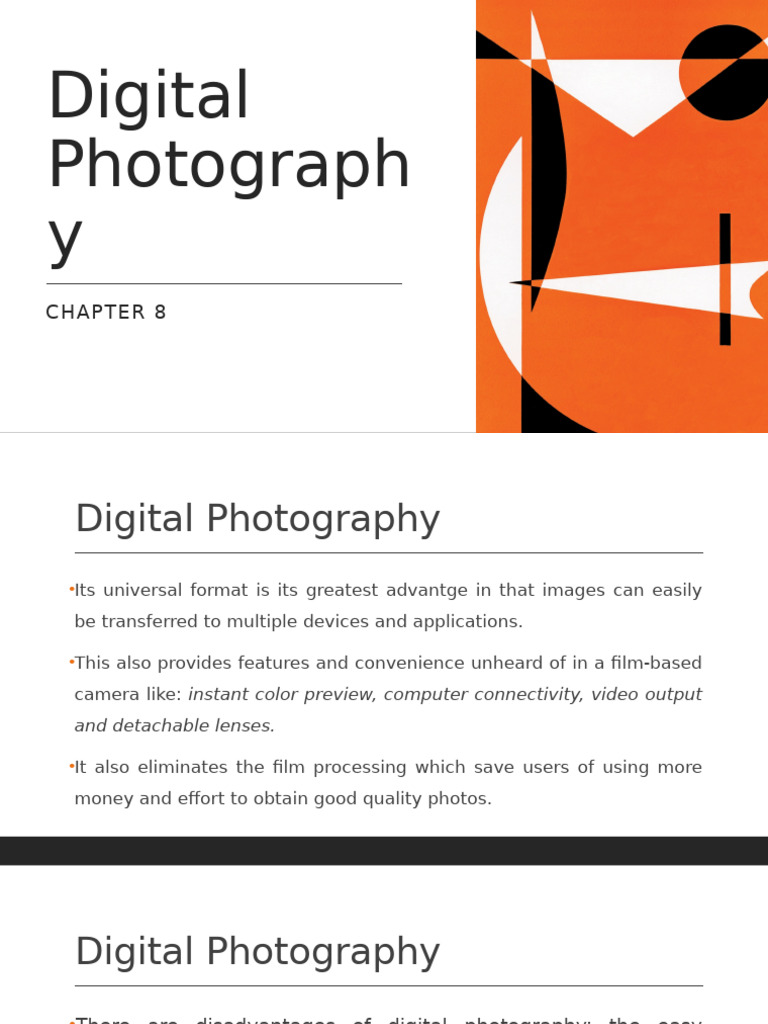 CHAPTER 8 Digital Photography | PDF | Digital Camera | Printer (Computing)