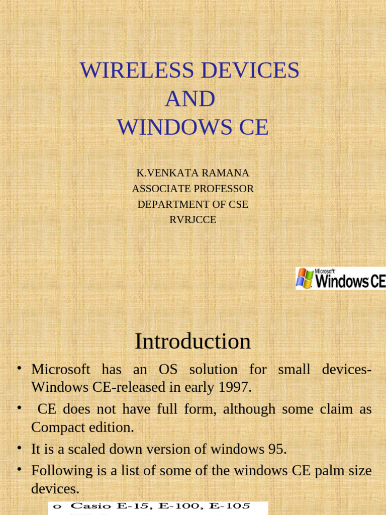 Overview of Windows CE Architecture | PDF | Microsoft Windows ...