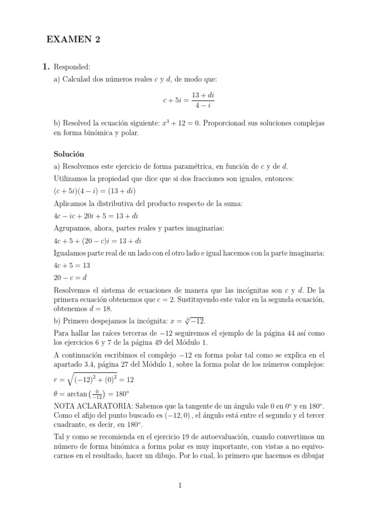 Solucion Examen Final 13 06 2021 Ib | PDF | Valores propios y vectores ...