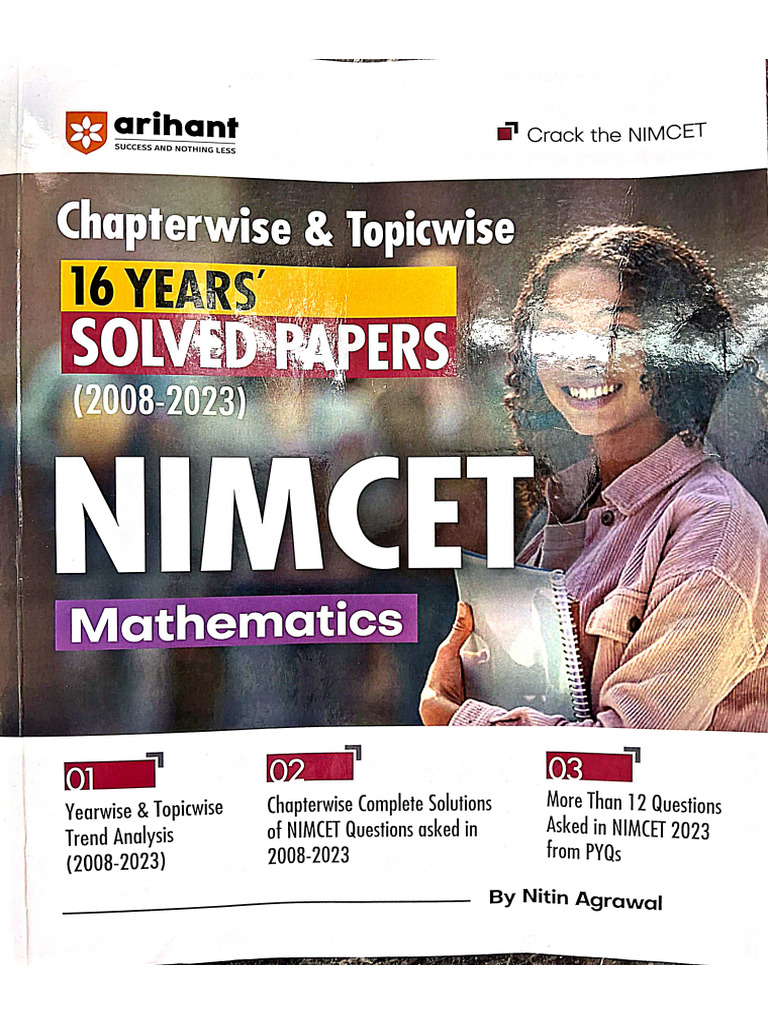 Arihant 16 Years Solved Papers NIMCET - 1 | PDF