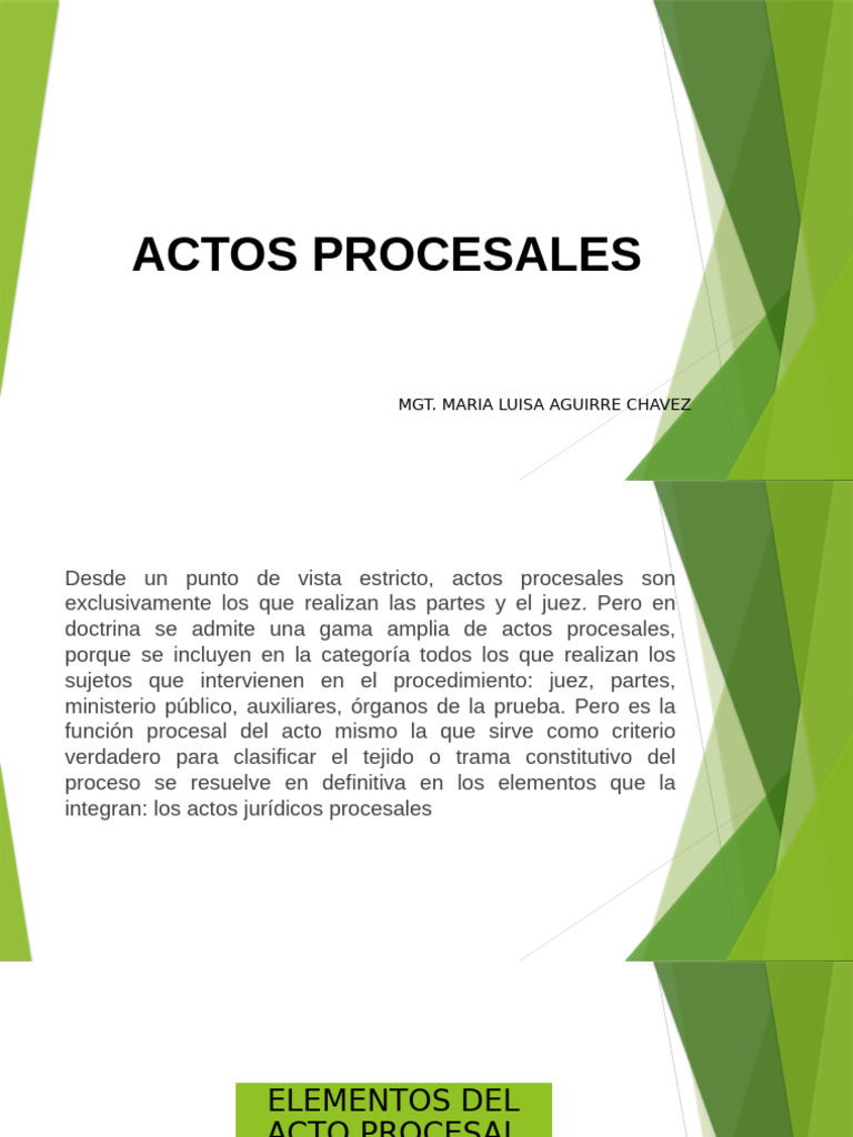 Actos Procesales | PDF | Ley procesal | Sentencia (ley)
