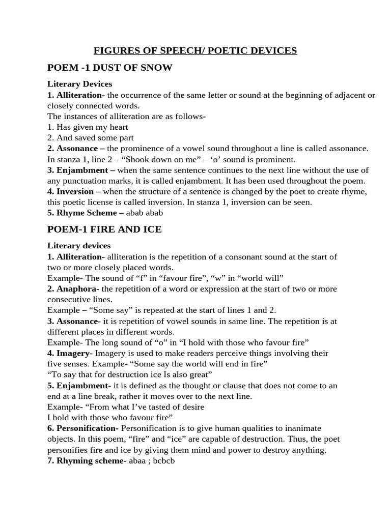 Poetic Devices | PDF | Poetry | Rhyme