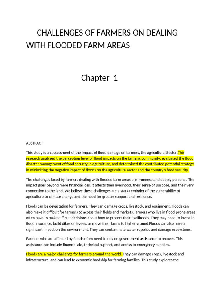 Challenges of F-Wps Office | PDF | Agriculture | Flood